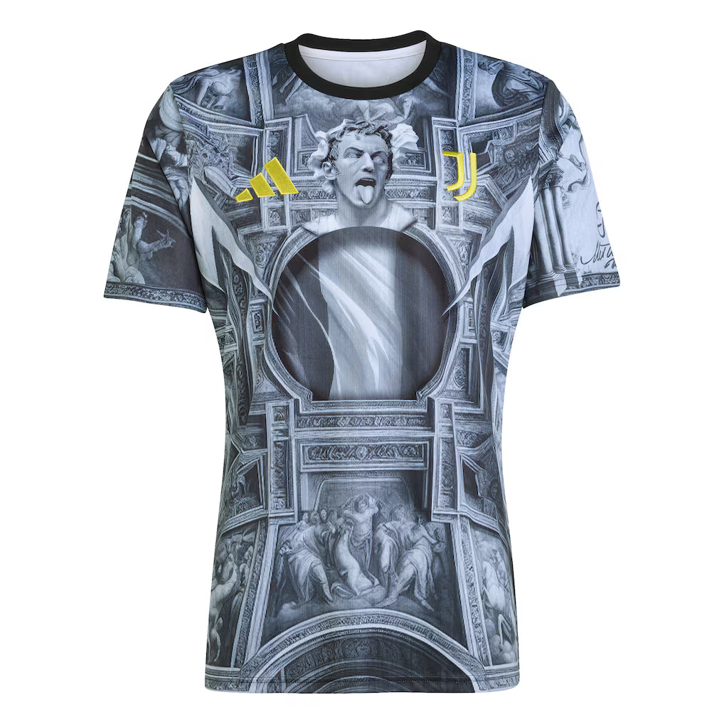 Juventus 2025/26 Pre-Match Training Jersey - Renaissance Fresco Art ...