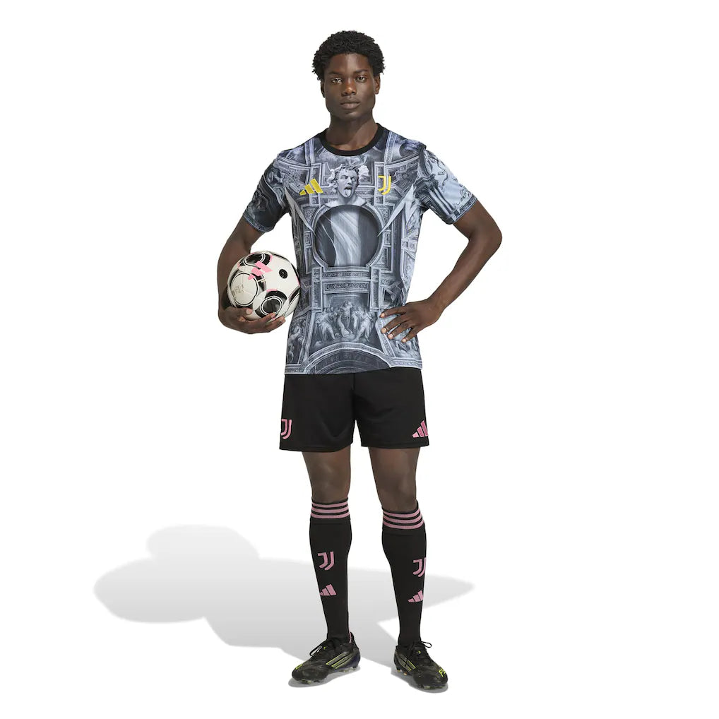Juventus 2025/26 Pre-Match Training Jersey - Renaissance Fresco Art ...