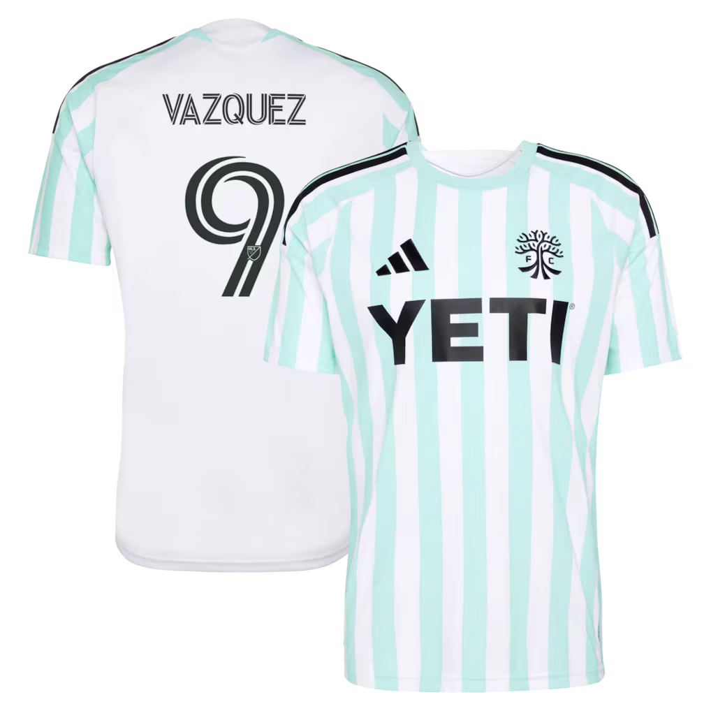 Men's Austin FC Brandon Vazquez White 2026 The Rooted Kit Replica Jers ...