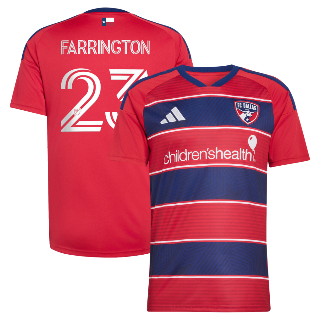Men's FC Dallas Logan Farrington Red 2026 DNA Kit Replica Jersey – Don ...