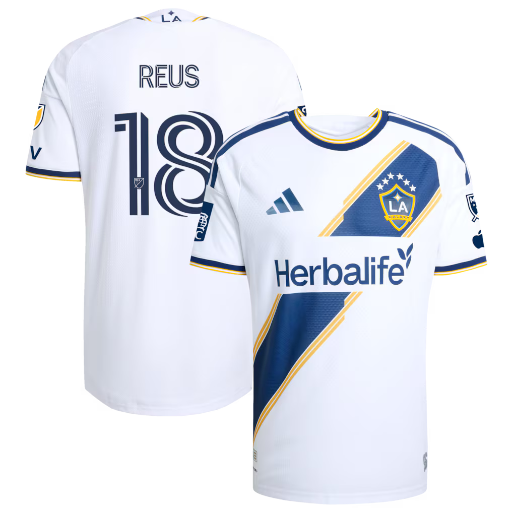 Men's LA Galaxy Marco Reus White 2026 The VeloCITY Kit On-Field Authen ...