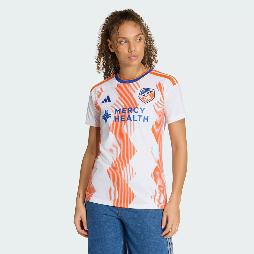 Women's FC Cincinnati White 2026 The Seven Hills Kit Replica Jersey ...