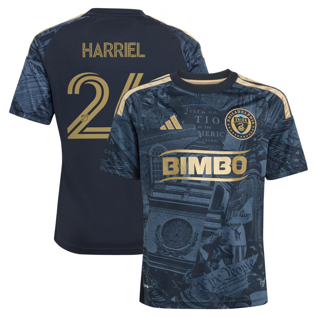 Youth Philadelphia Union Jovan Lukić Navy 2026 1776 Kit Replica Jersey ...